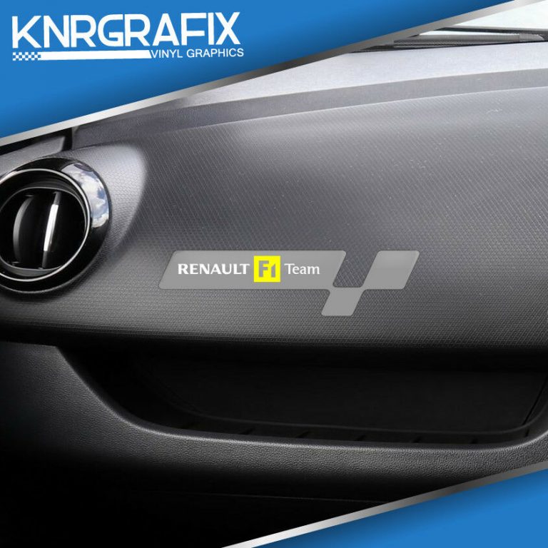 DASH STICKER for Renault CLIO MK4 YELLOW F1 TEAM INSPIRED – KNRGrafix