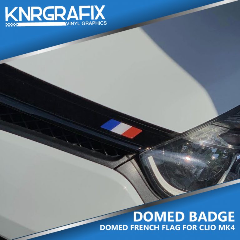 (DOMED) FRENCH FLAG – FRONT BUMPER – KNRGrafix