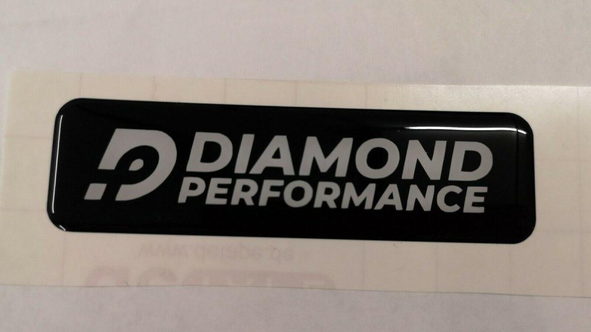 Diamond Performance Logo Sticker in White Writing (DOMED) – KNRGrafix