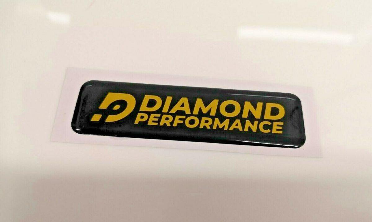Diamond Performance Logo Sticker in Yellow Writing (DOMED) – KNRGrafix