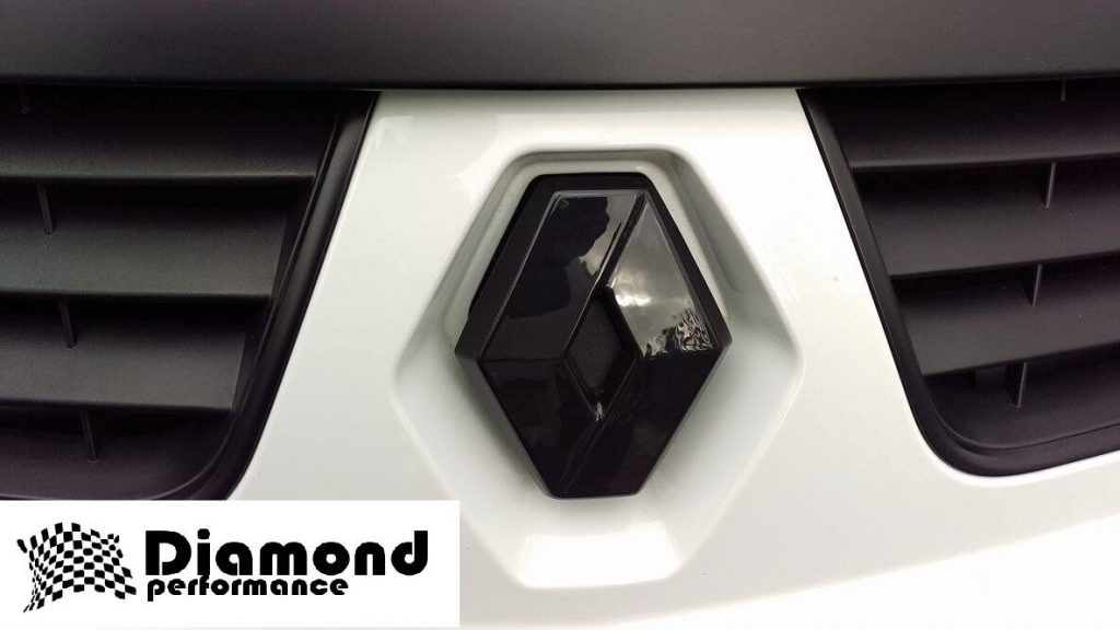 FRONT logo badge COVER for RENAULT TRAFIC 2006-2014 FACELIFT in GLOSS ...