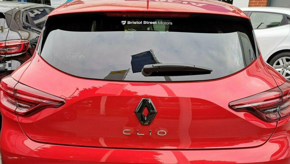 GLOSSY BLACK REAR Badge COVER for Renault Clio MK5 2019-2021(REAR ONLY ...